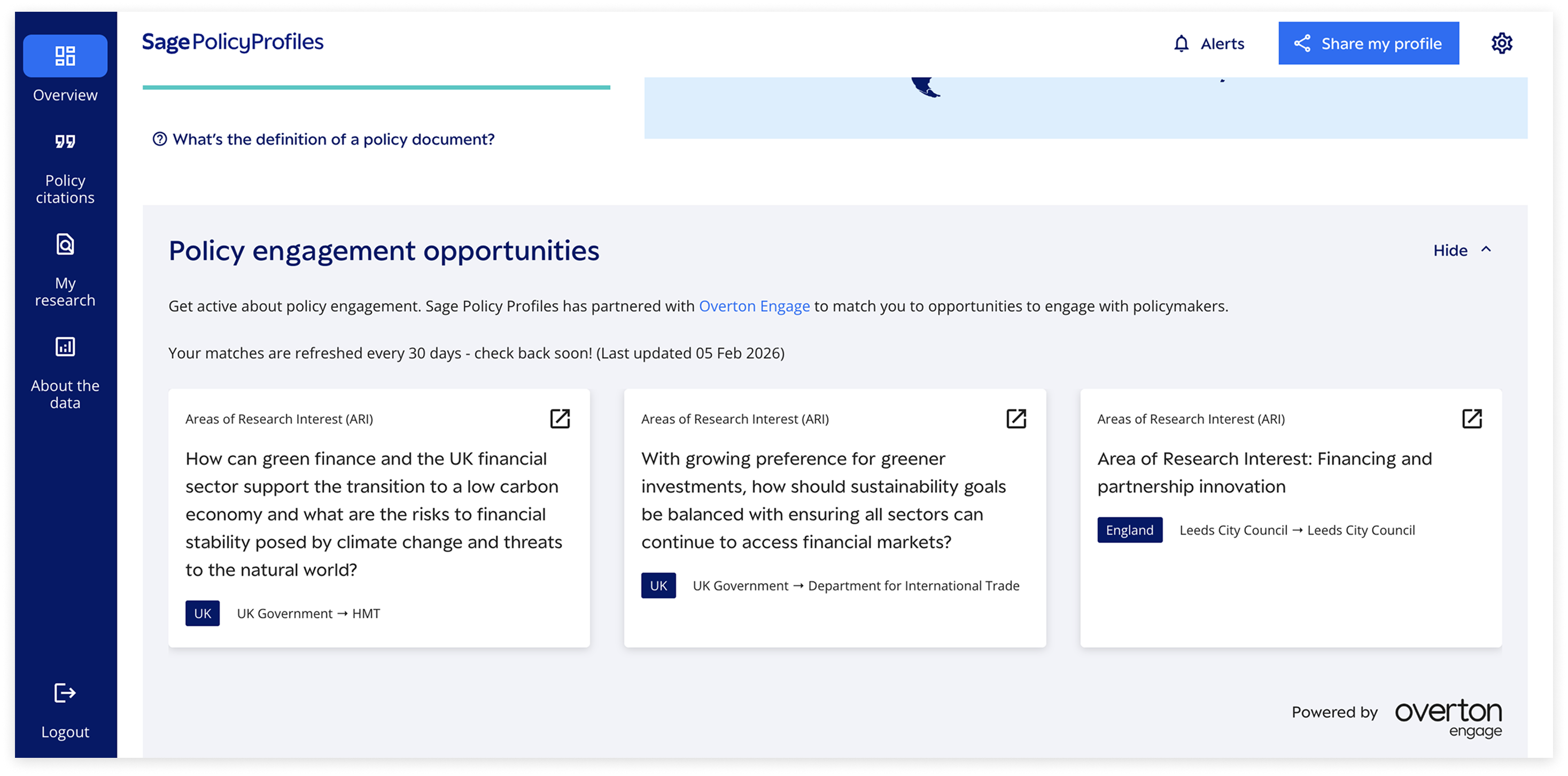 Sage Policy Profiles - Discover and track the impact of your research ...